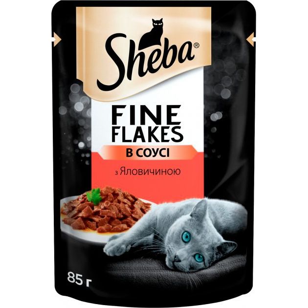 Вологий корм для котів Sheba cig Pou, з яловичиною в соусі, 85 г купити ...