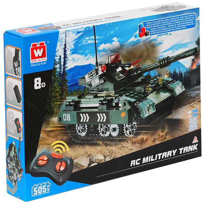 Машинка-конструктор на дистанційному керуванні Wise Block Бойовий танк ...
