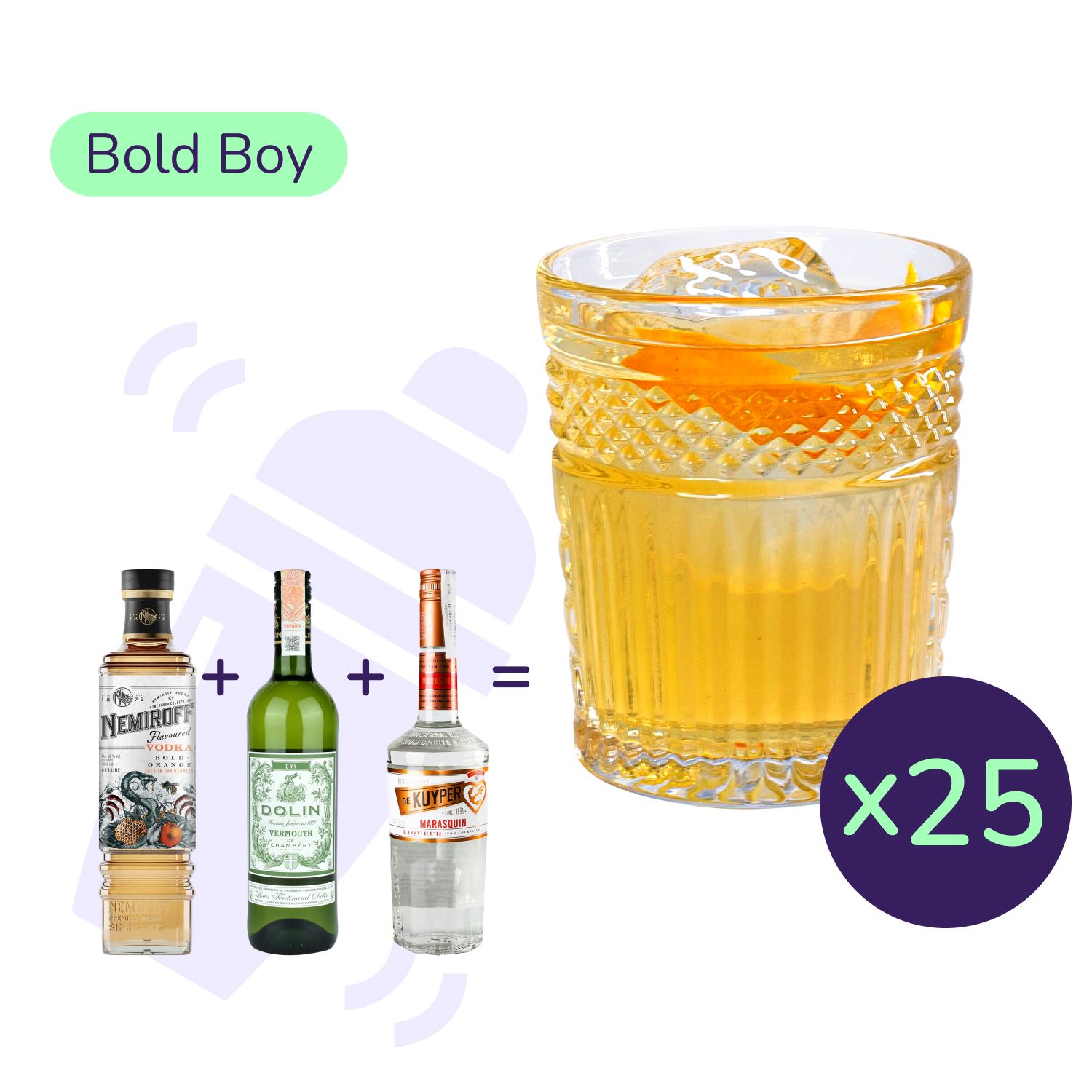 Коктейль Bold Boy (набір інгредієнтів) х25 на основі Nemiroff купити у ...