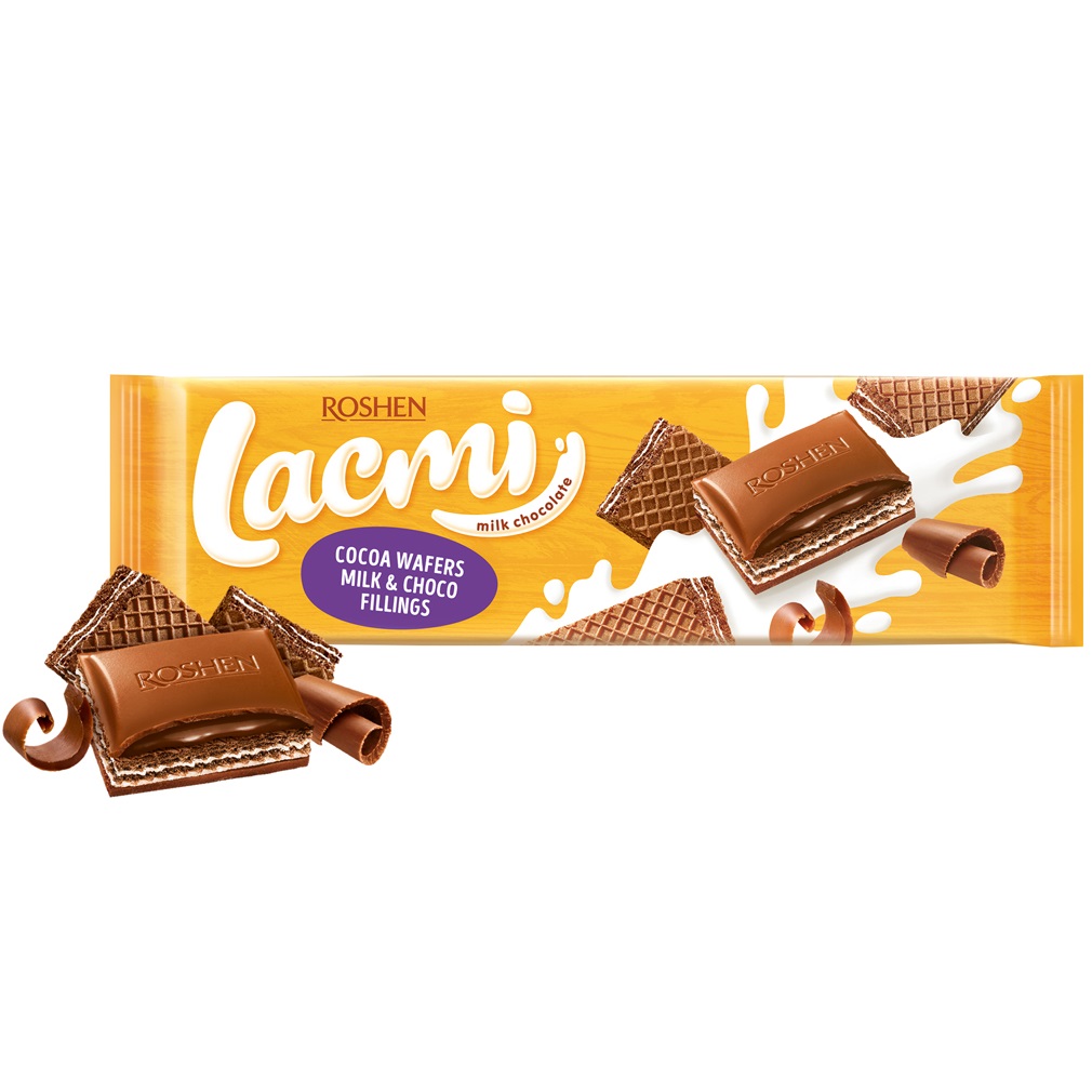 Шоколад молочний Roshen Lacmi з молочною та шоколадною начинками ...