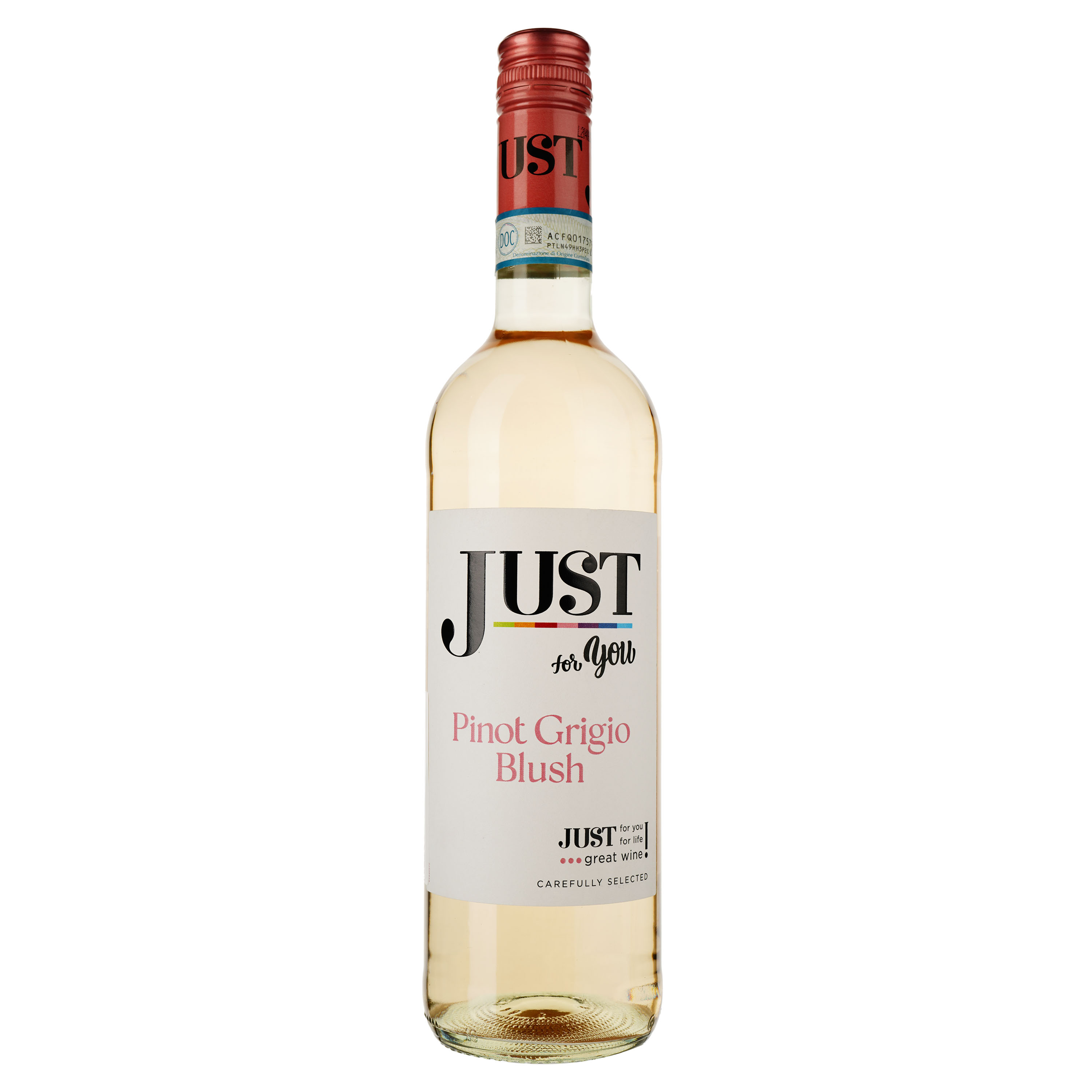 Вино Just Pinot Grigio Delle Venezie DOC Vegan, рожеве, сухе, 0,75 л ...