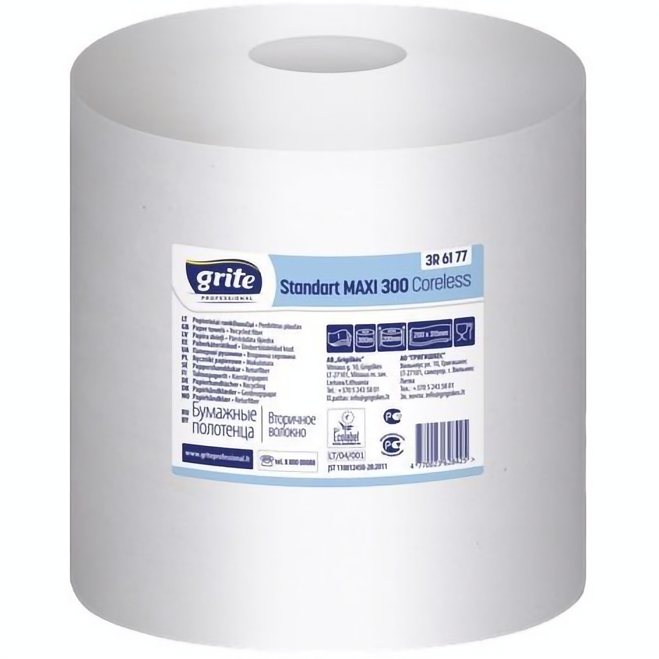 Рушники паперові Grite Standart Maxi 300 одношарові з центральним ...