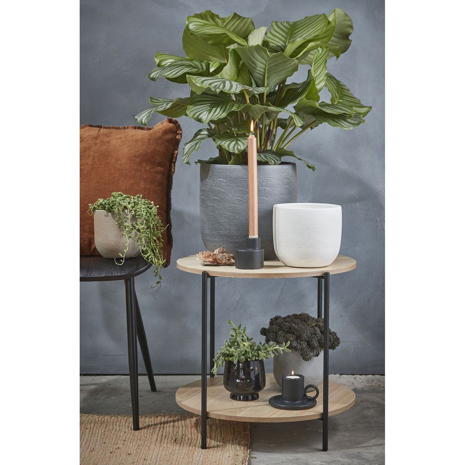 Кашпо Edelman Nora pot round 23 см темно-серое (1074630) купить в Киеве ...