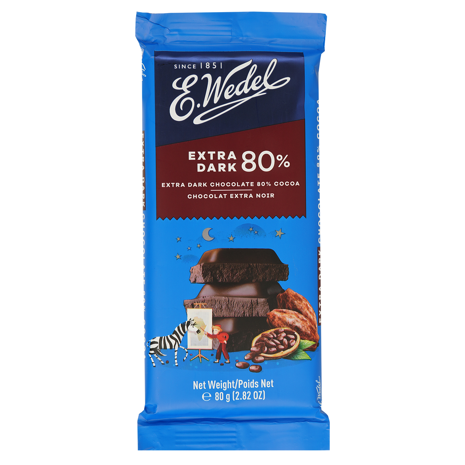 Шоколад чорний E.Wedel Extra Dark 80% 80 г (925538) купити у Києві, Україні | MAUDAU: ціна ...