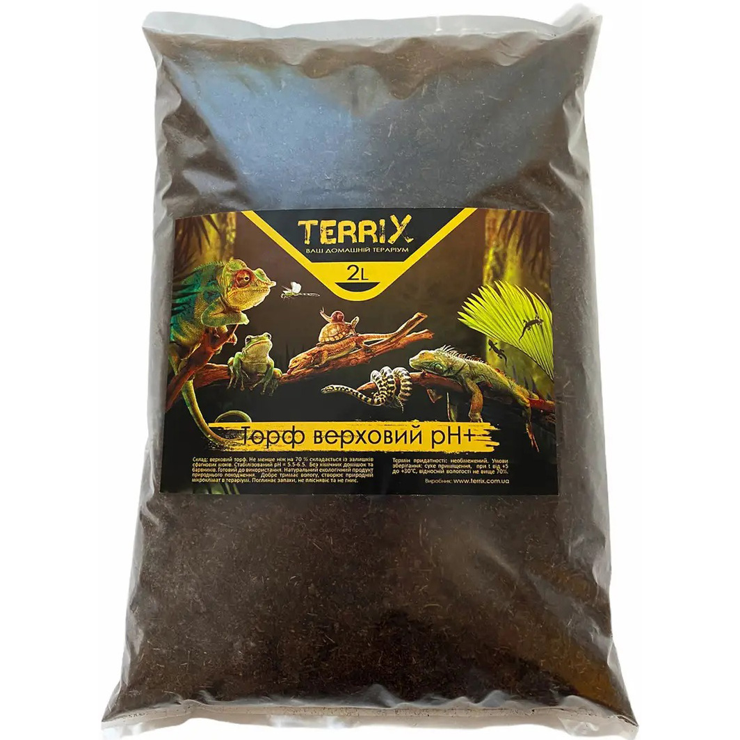 Торф верховий для равликів Ахатин TerriX pH+ 2 л купити у Києві, Україні | MAUDAU: ціна, відгуки ...