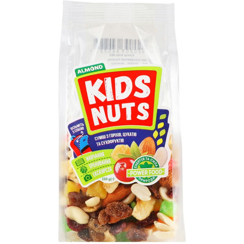 Суміш горіхів та сухофруктів Almond Kids Nuts 150 г (917586) купити у ...