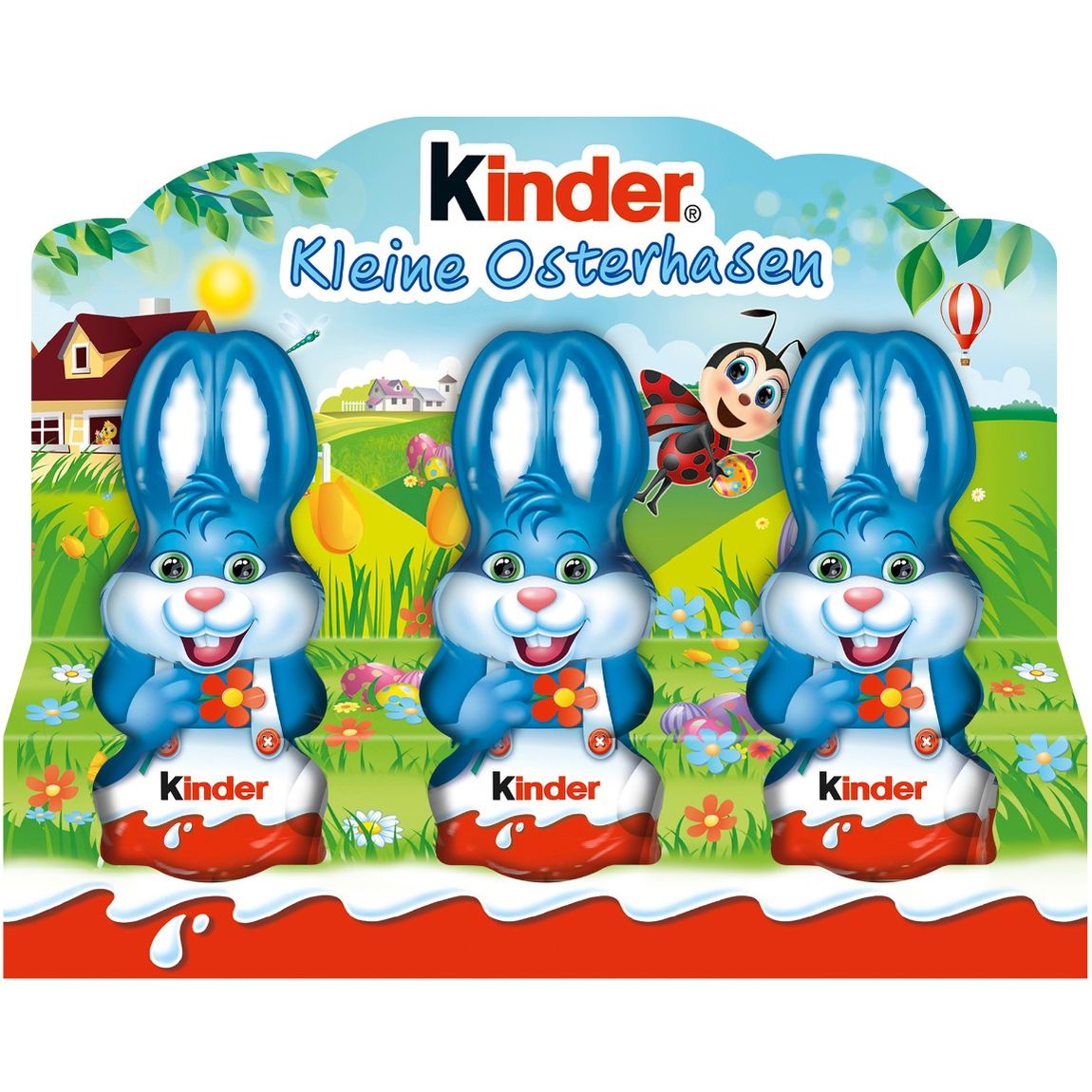 Набір шоколадних фігурок Kinder Bunny з молочного шоколаду 45 г (3 шт ...