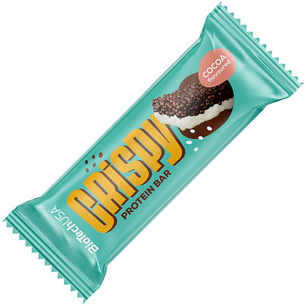 Батончик BiotechUSA Crispy Protein Bar Cocoa 40 г купити у Києві ...