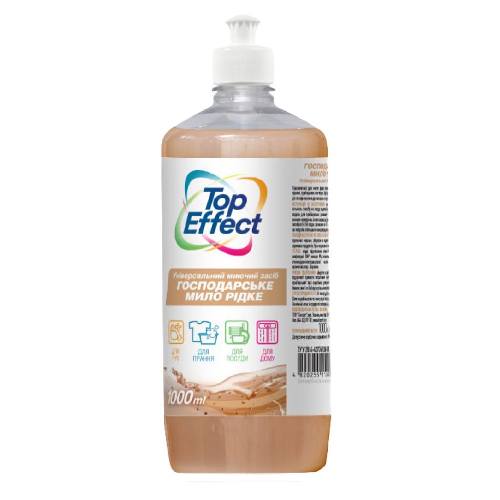 Универсальное моющее средство Top Effect Хозяйственное мыло жидкое, 1 л ...