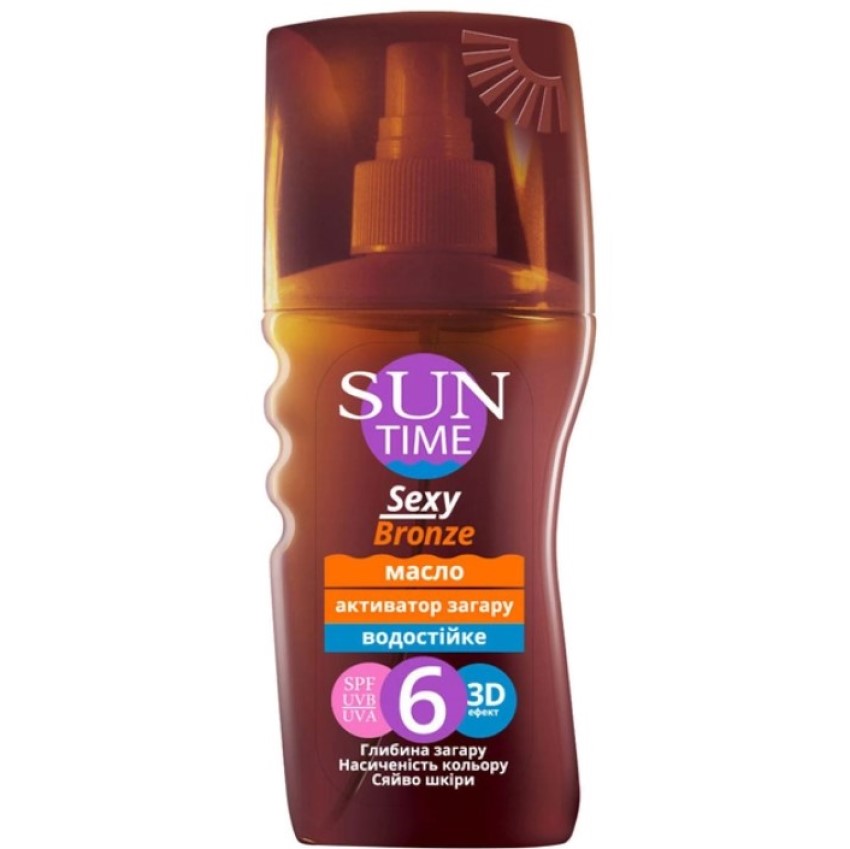 Олія Біокон Sun Time SPF 6 Sexy Bronze Активатор засмаги 150 мл купити у Києві, Україні | MAUDAU ...