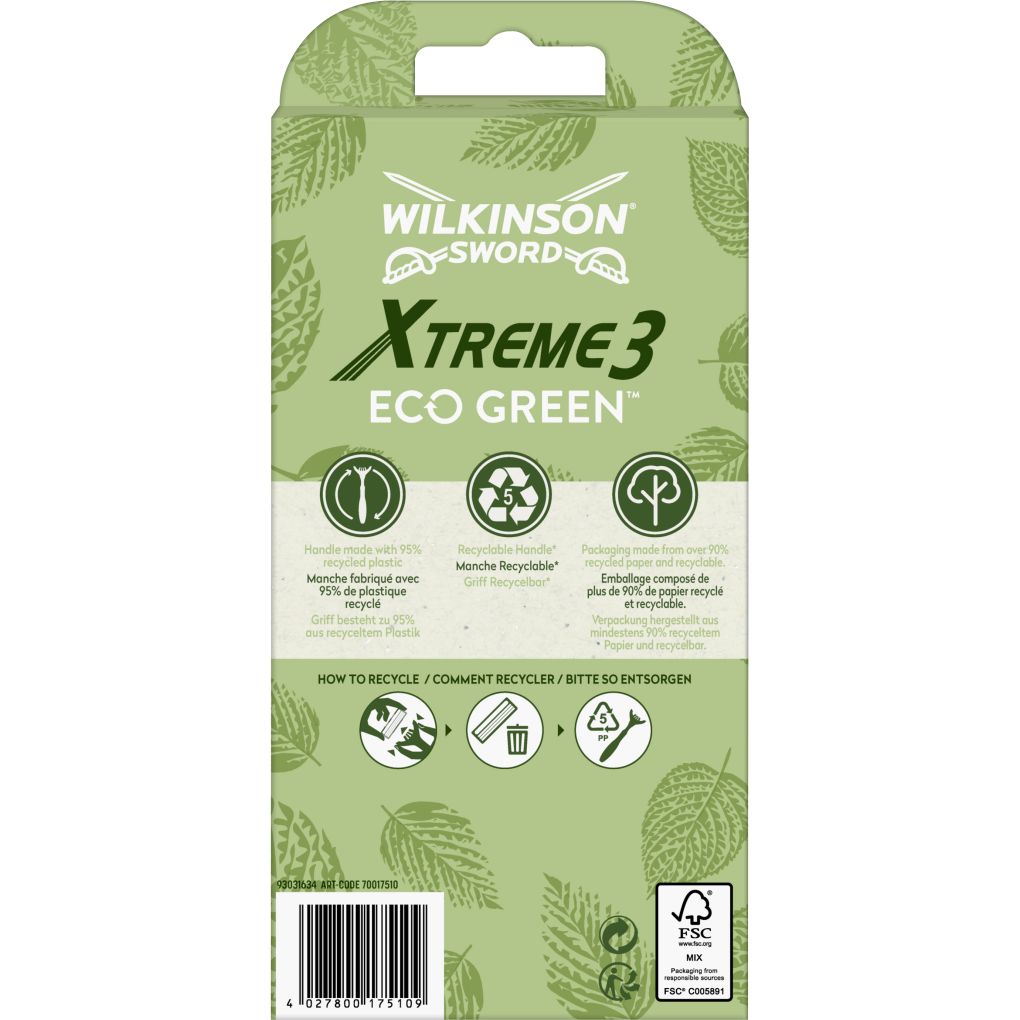 Бритва одноразова Wilkinson Sword Xtreme 3 Eco Green, 4 шт. купити у ...