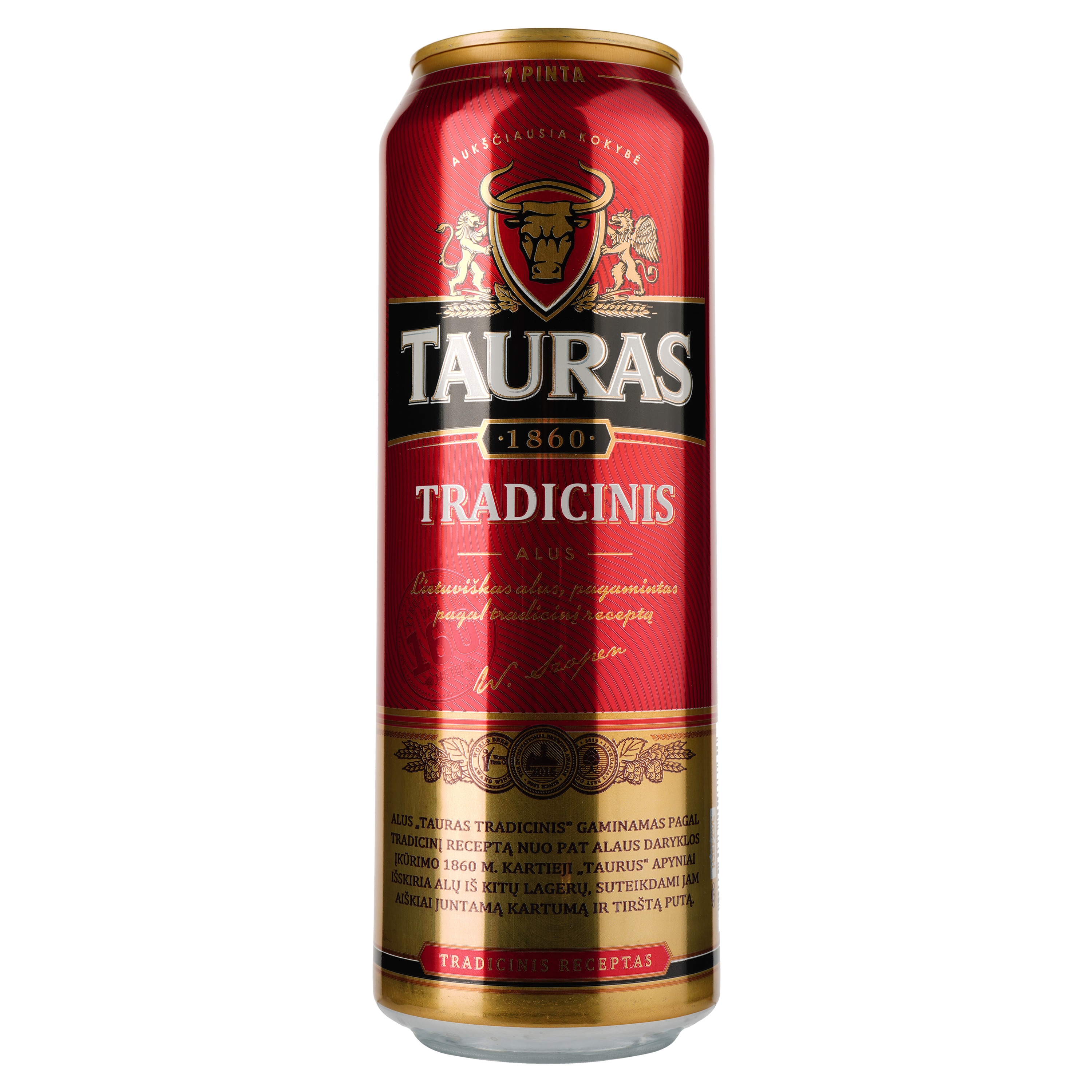 Пиво Tauras Tradicinis світле, 6%, з/б, 0.568 купити у Києві, Україні ...