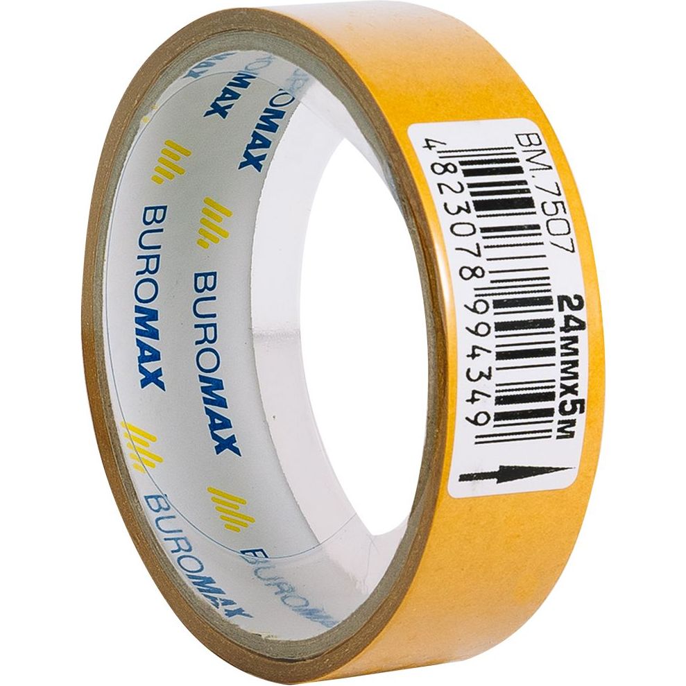 Клейкая лента Buromax двухсторонняя на полипропиленовой основе 24 мм х 5 м (BM.7507) купить в ...