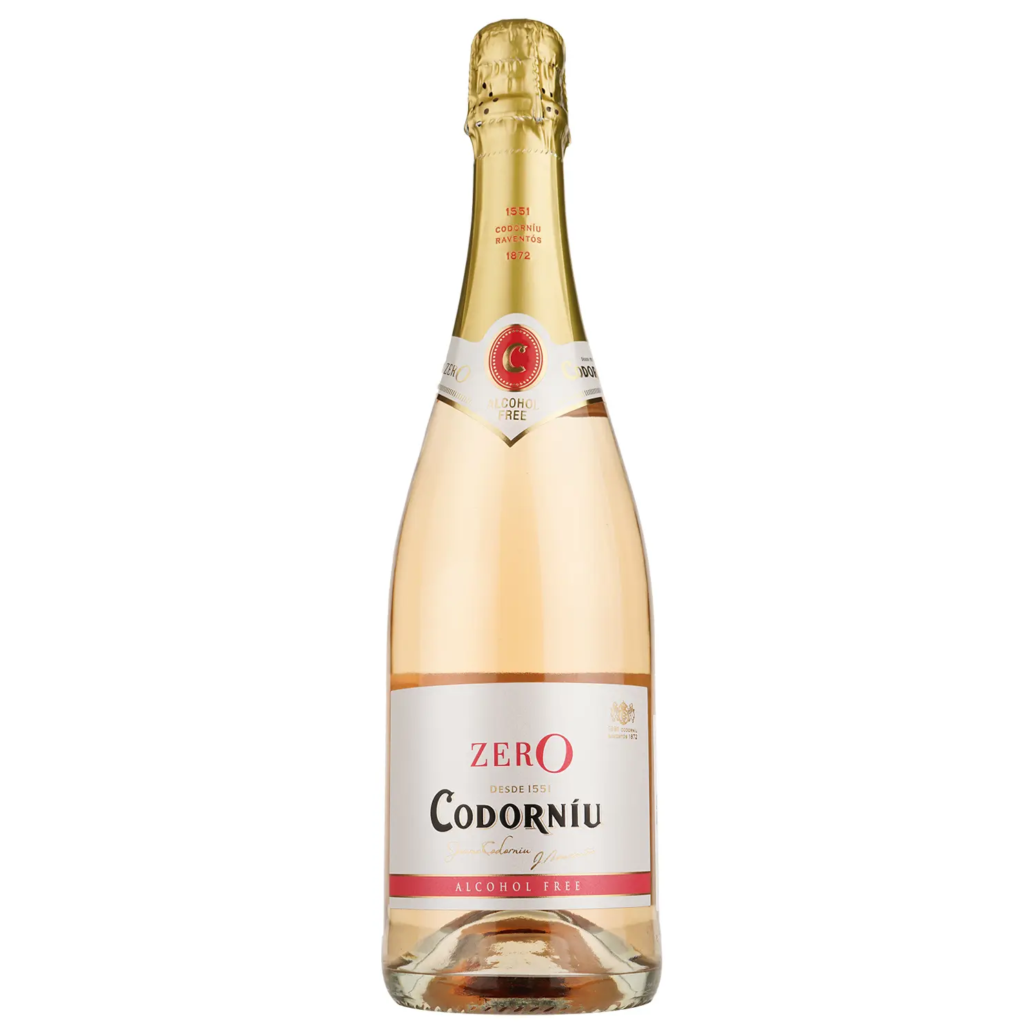 Вино ігристе безалкогольне Codorniu Zero Rose, рожеве, сухе, 0,5%, 0,75 ...