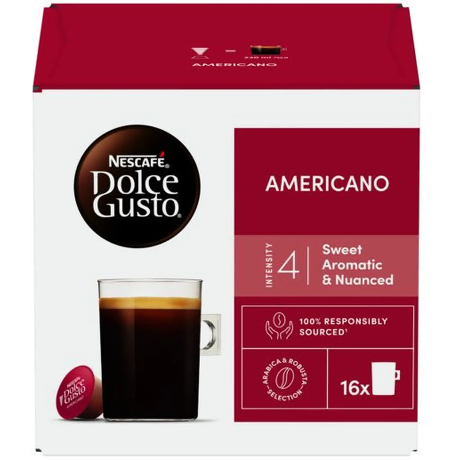 Кава в капсулах Nescafe Dolce Gusto Americano 16 шт. 136 г купити у Києві, Україні | MAUDAU ...
